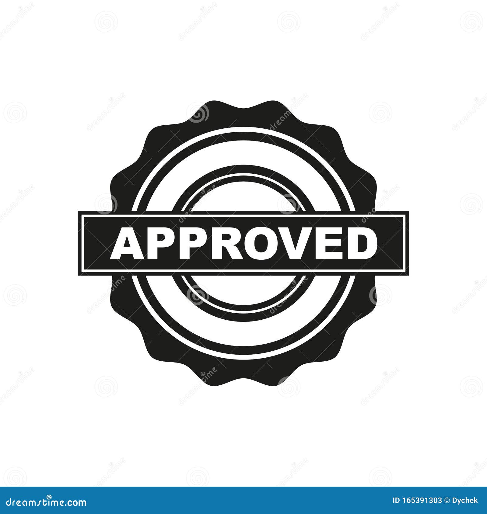Approved Sign. Simple Vector Illustration Stock Vector - Illustration ...