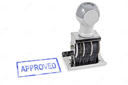 Approved Stamp stock photo. Image of office, isolated - 10513026