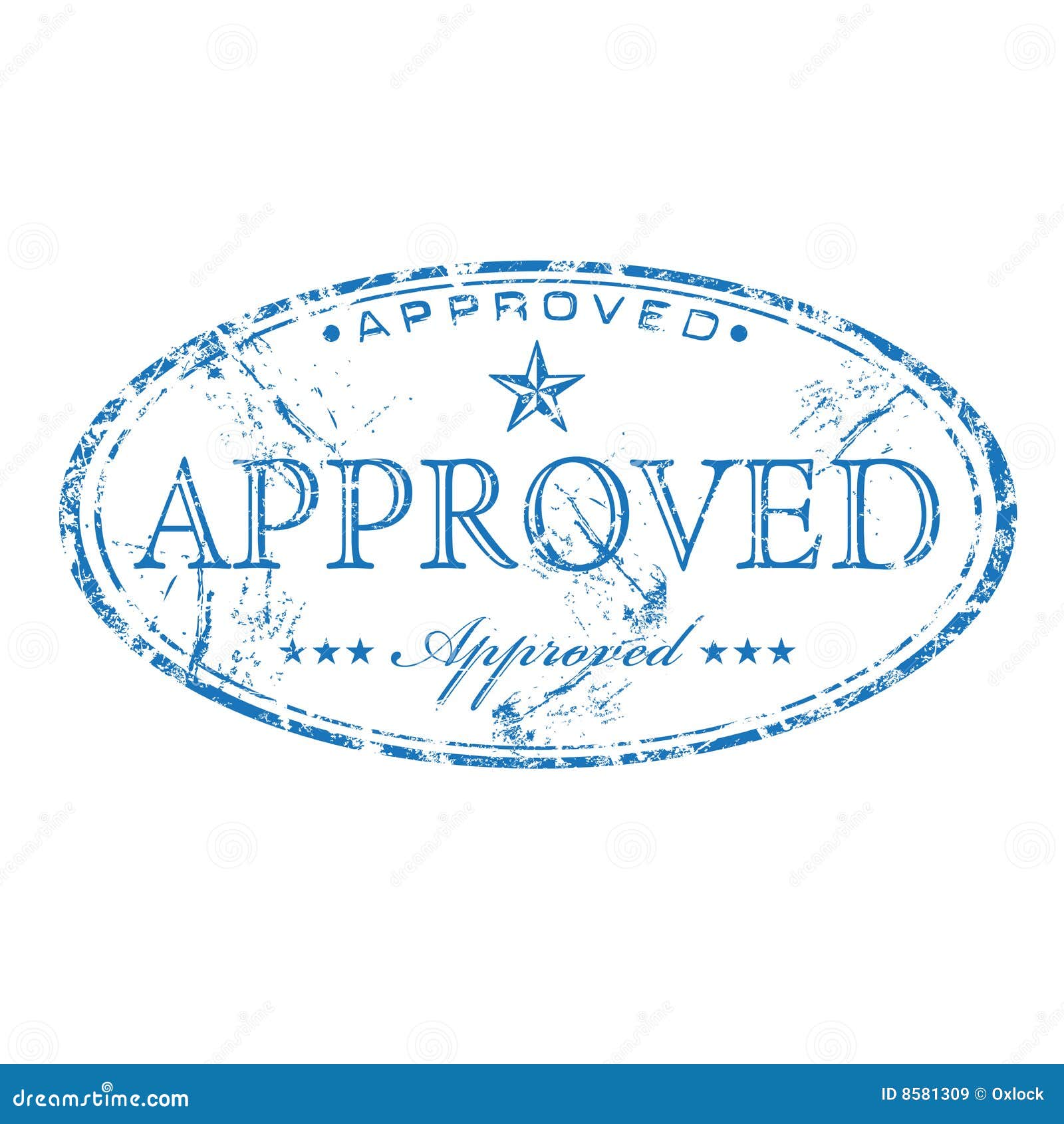 Approved Stamp Cartoon Vector | CartoonDealer.com #8581309