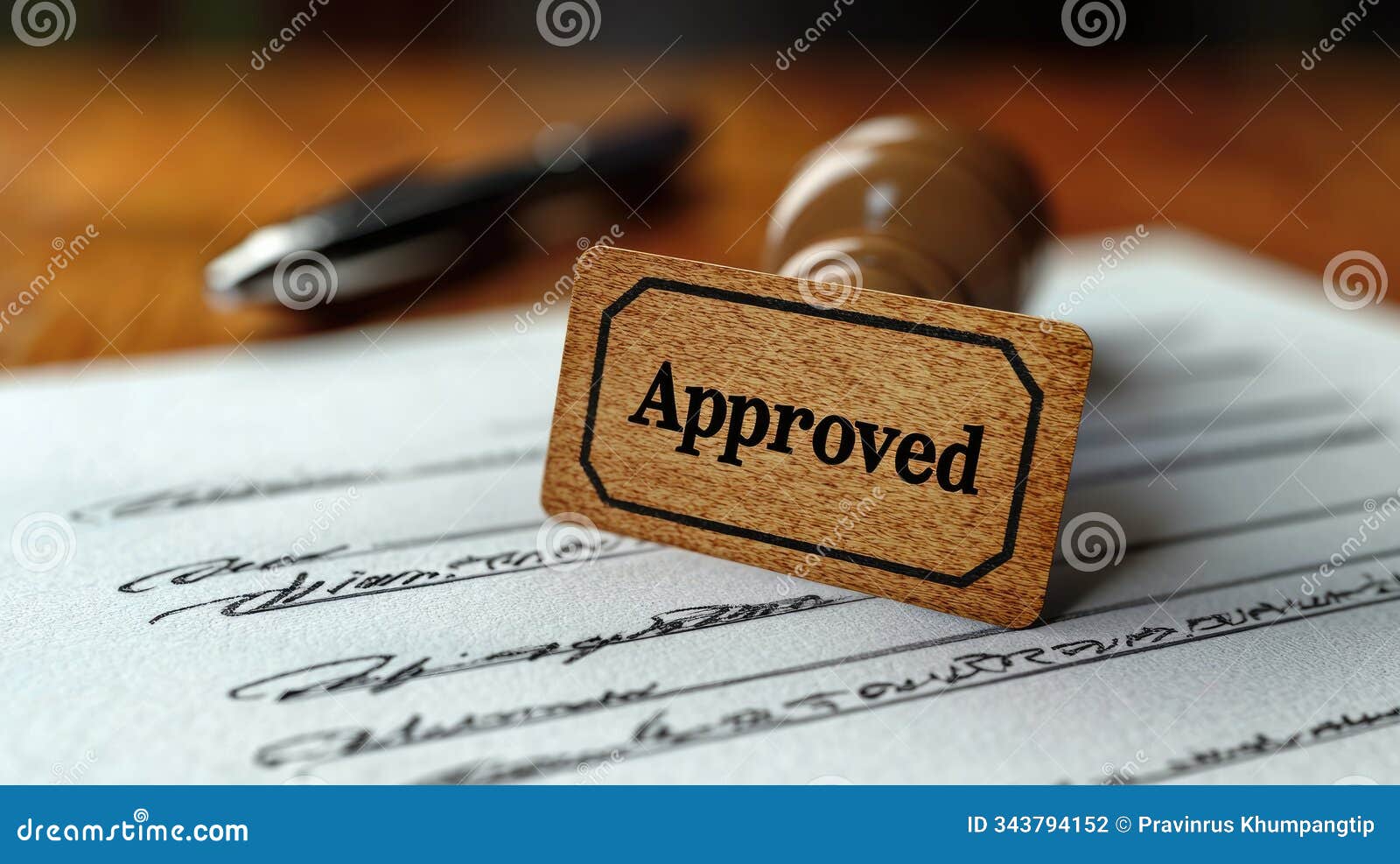 Approved Stamp on Application Form or Business Agreement Document Stock ...