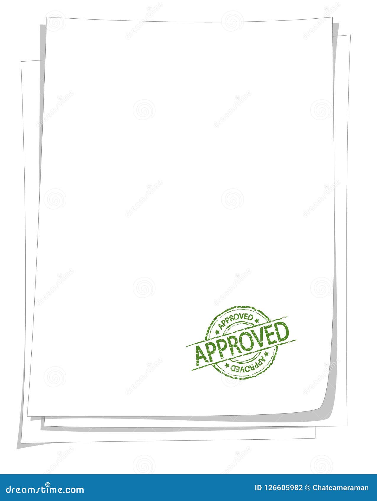 Approved Stamp on Blank Paper Stock Vector - Illustration of paper ...
