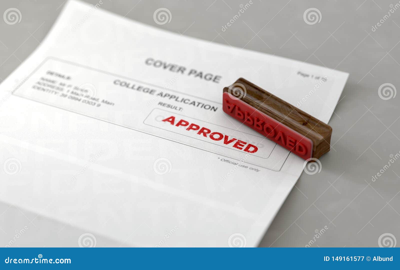 Approved Stamp and College Application Form Stock Illustration ...
