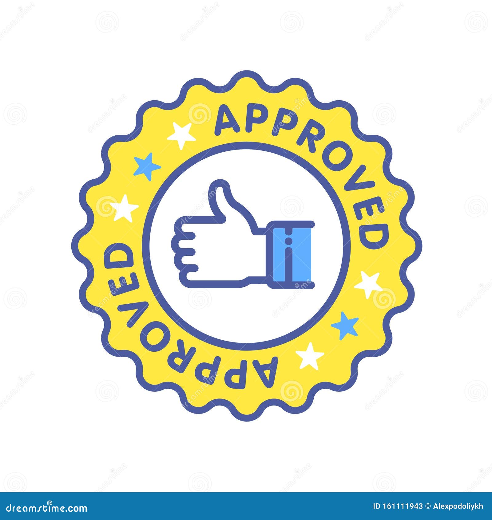 Approved Stamp Color Line Icon. Successful Check Concept. Certified ...