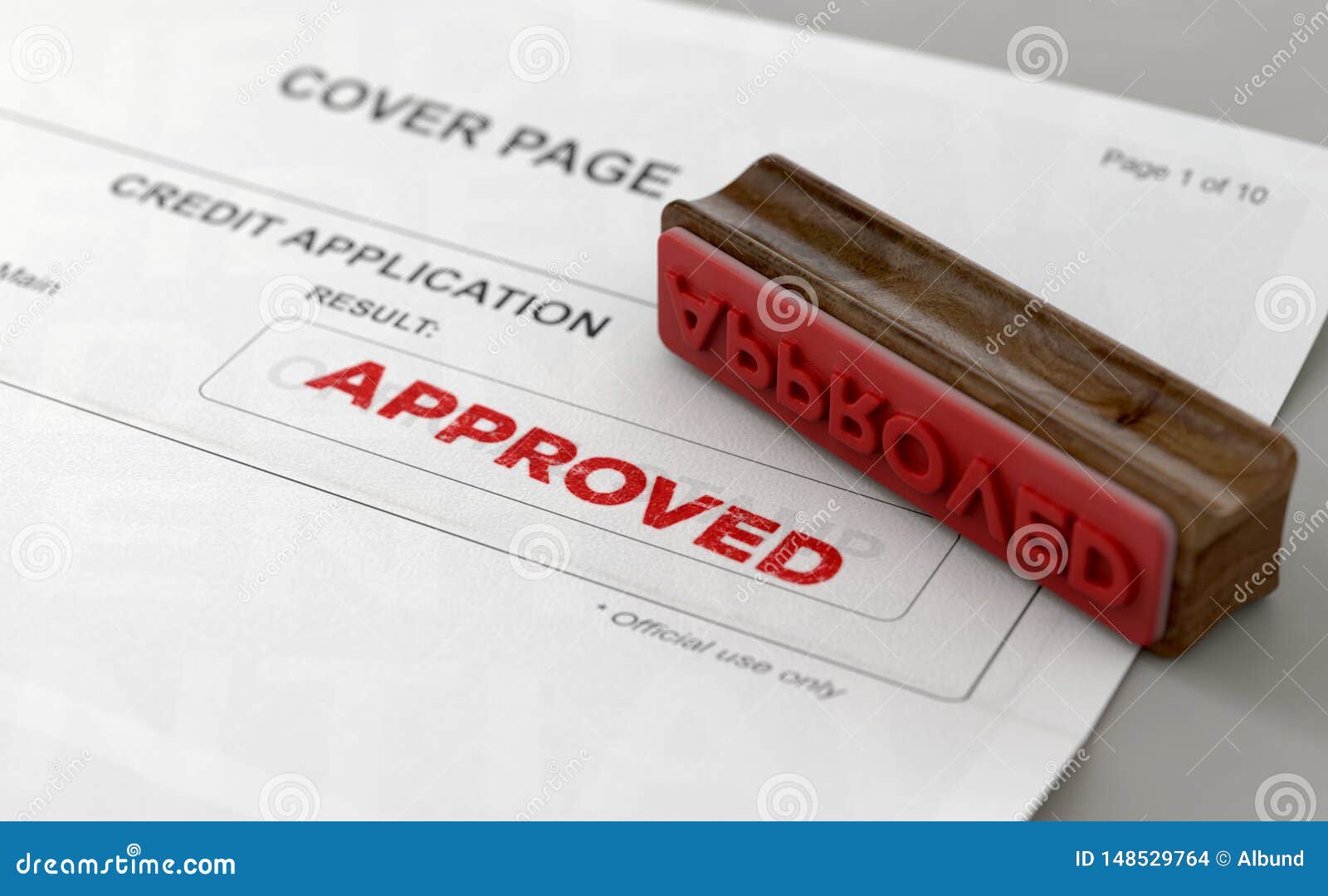 Approved Stamp and Credit Application Form Stock Illustration ...