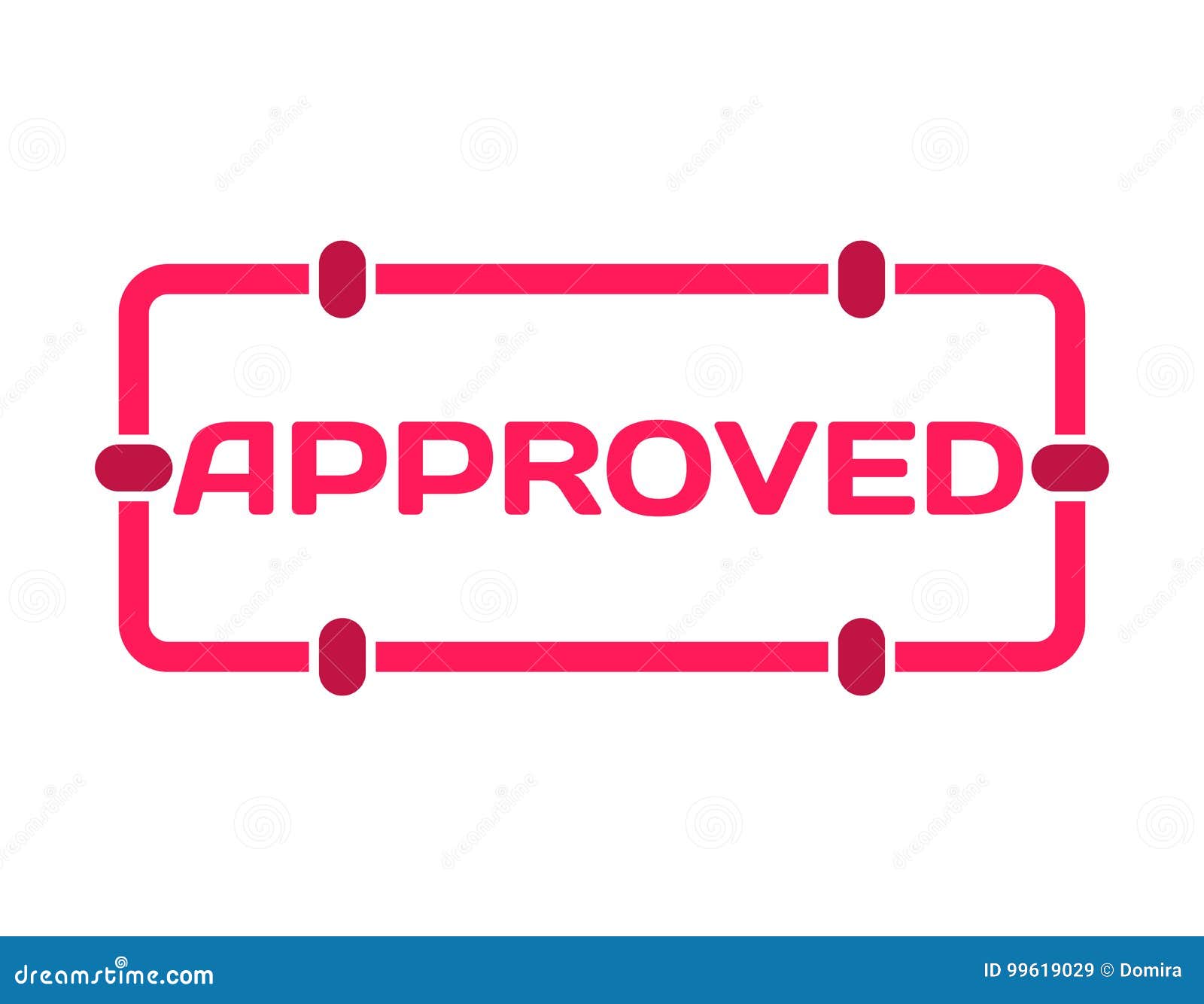Approved Stamp in Flat Style on White Background. Engineer Confirm ...