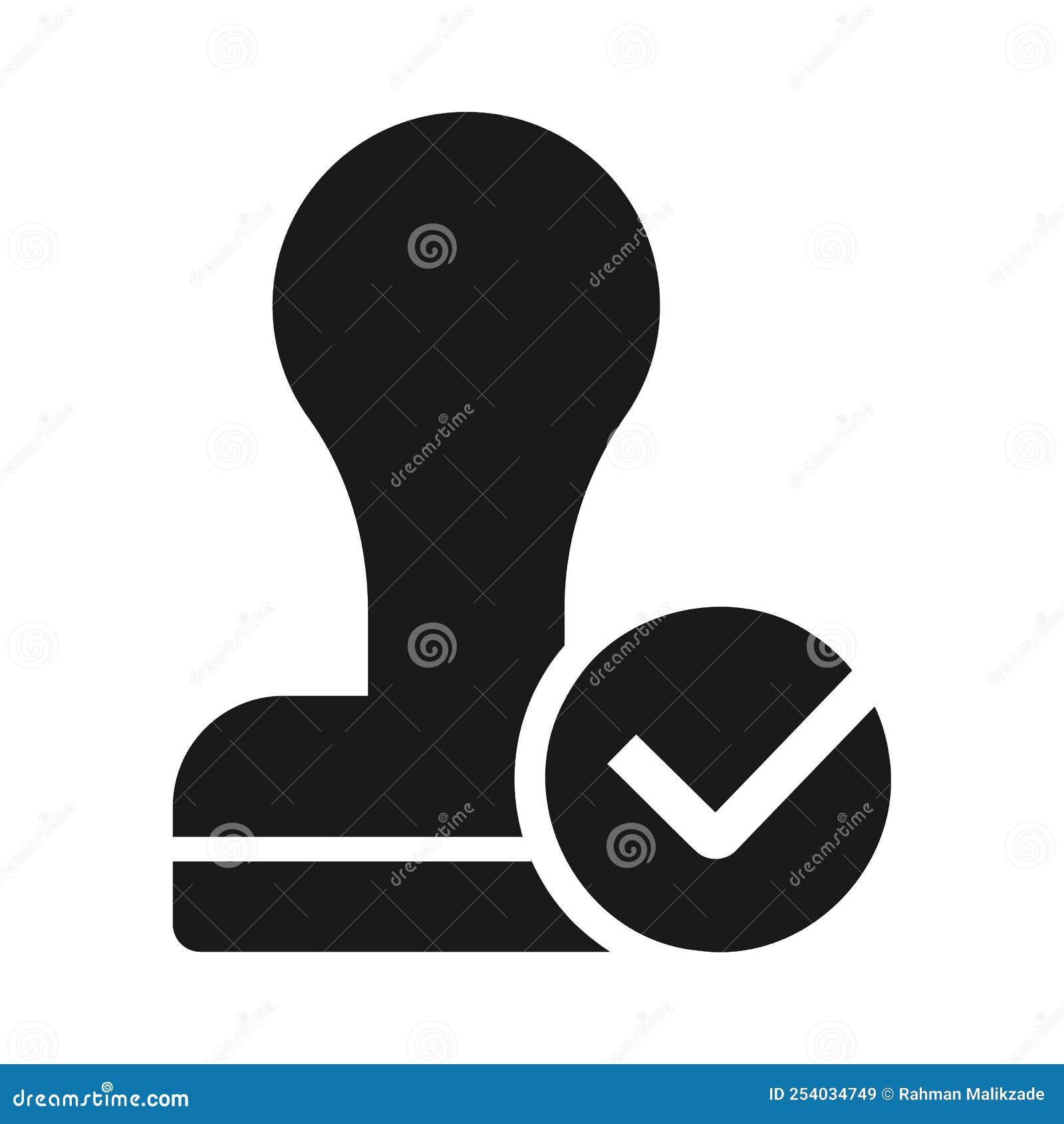 Approved Stamp Icon. Check Mark, Verified Stamp Vector Illustration ...