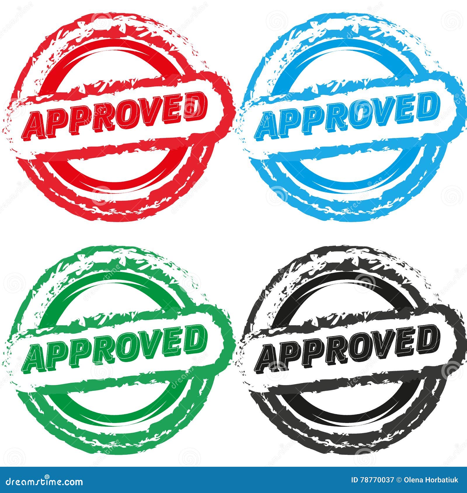 Approved stock illustration. Illustration of icon, text - 78770037