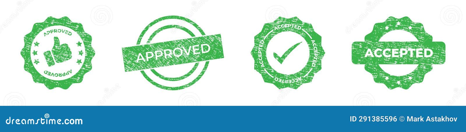 Approved Stamp Icons. Accepted Badges. Approval and Accepted Stamp ...