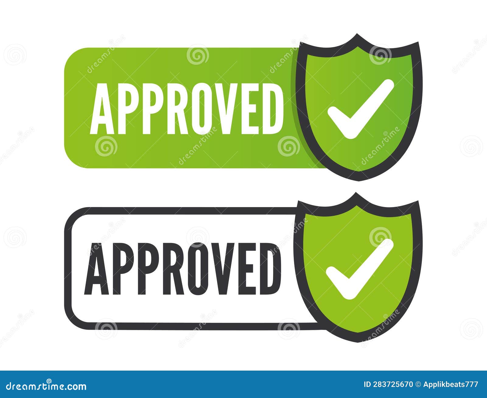 Approved Stamp Vector. Flat Style Vector Illustration Concept Image ...