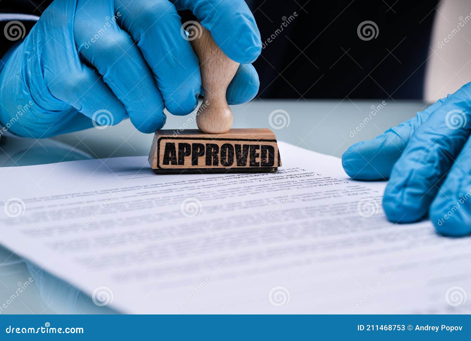 Approved Stamper stock image. Image of corona, certified - 211468753