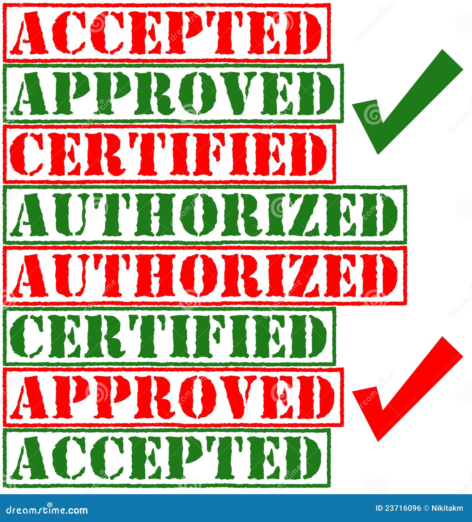 Approved Stamps Cartoon Vector | CartoonDealer.com #87577157