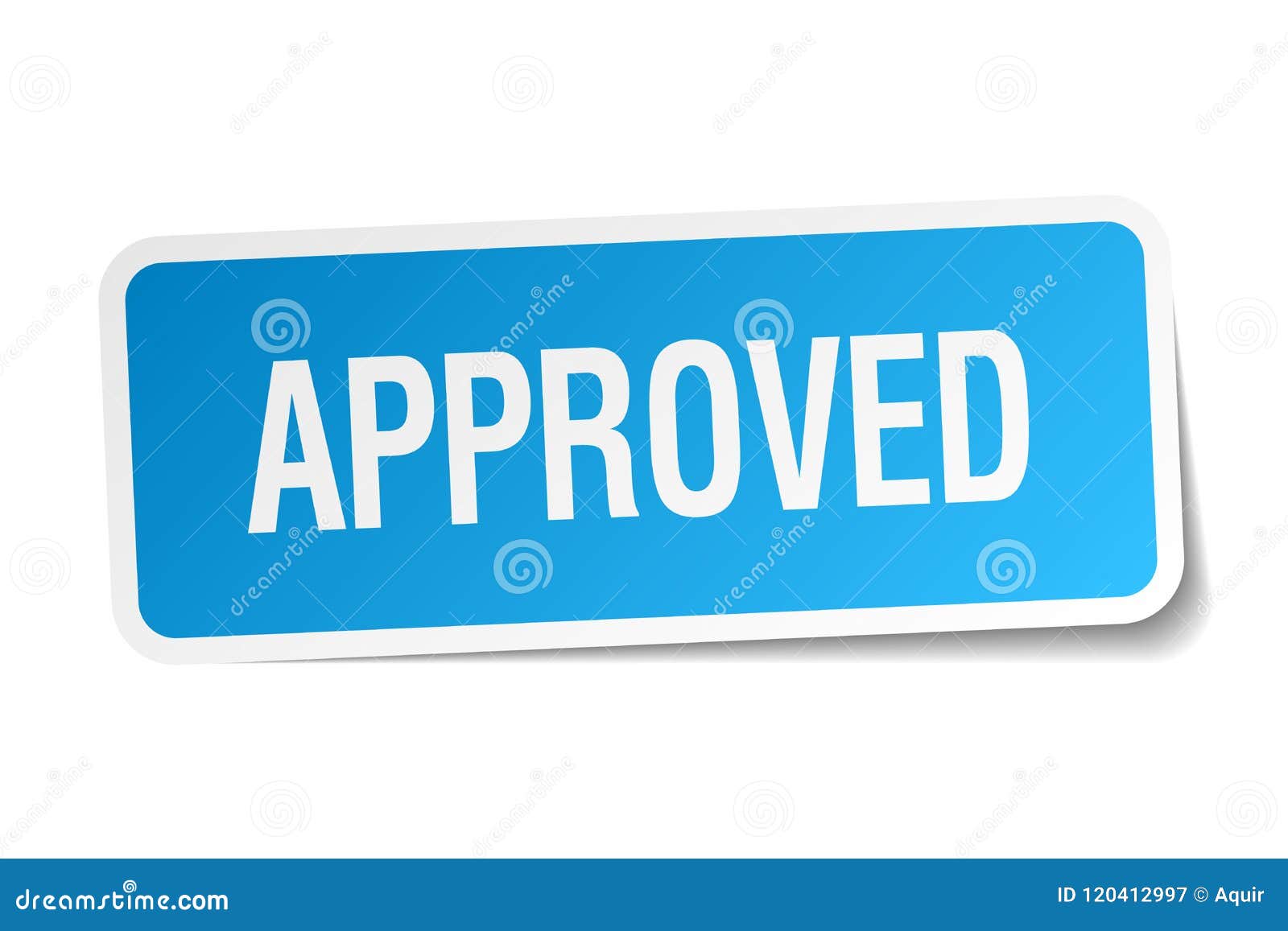 Approved sticker stock vector. Illustration of sign - 120412997
