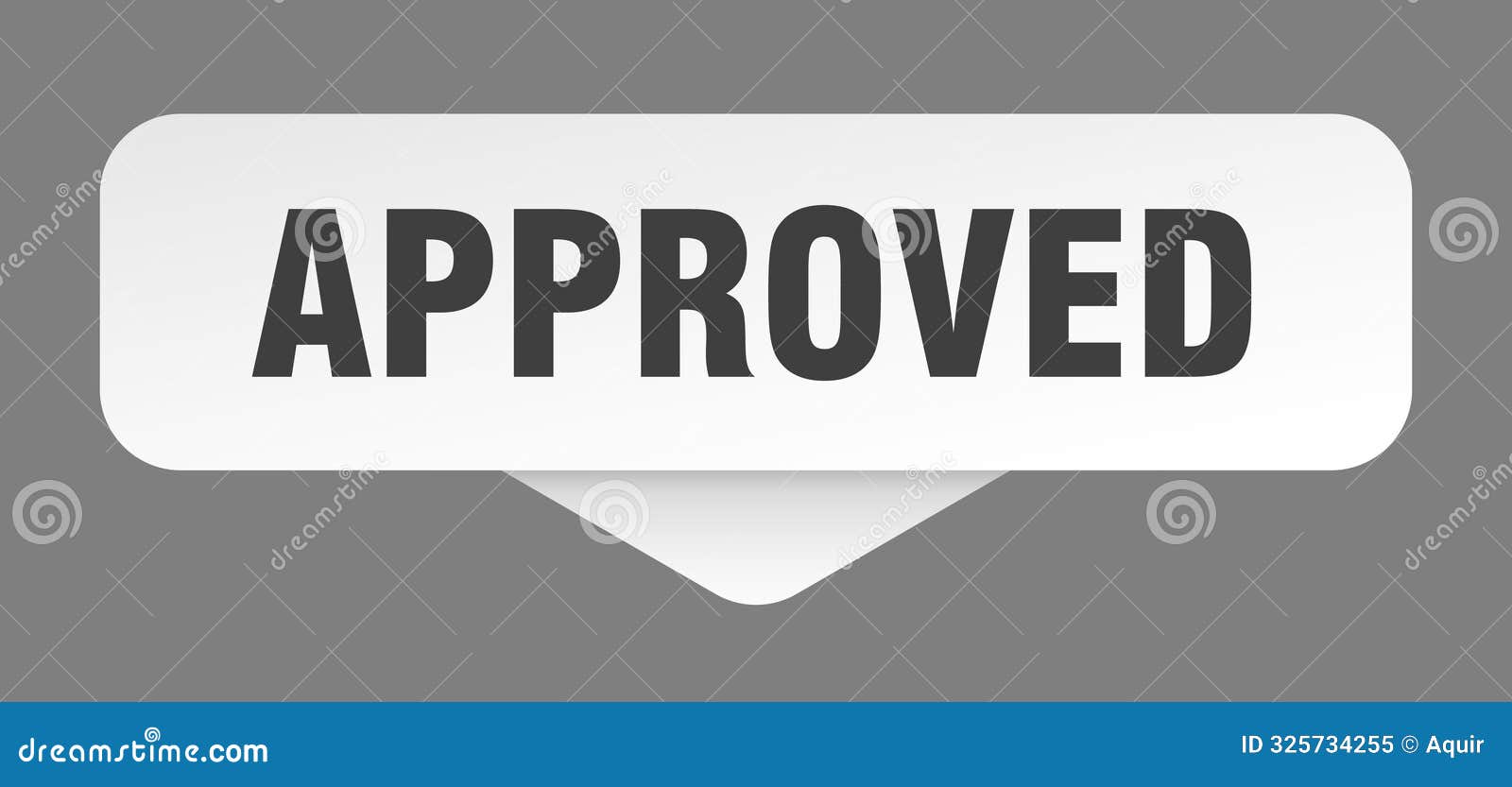 Approved Sticker. Approved Sign Isolated on Gray Background Stock ...