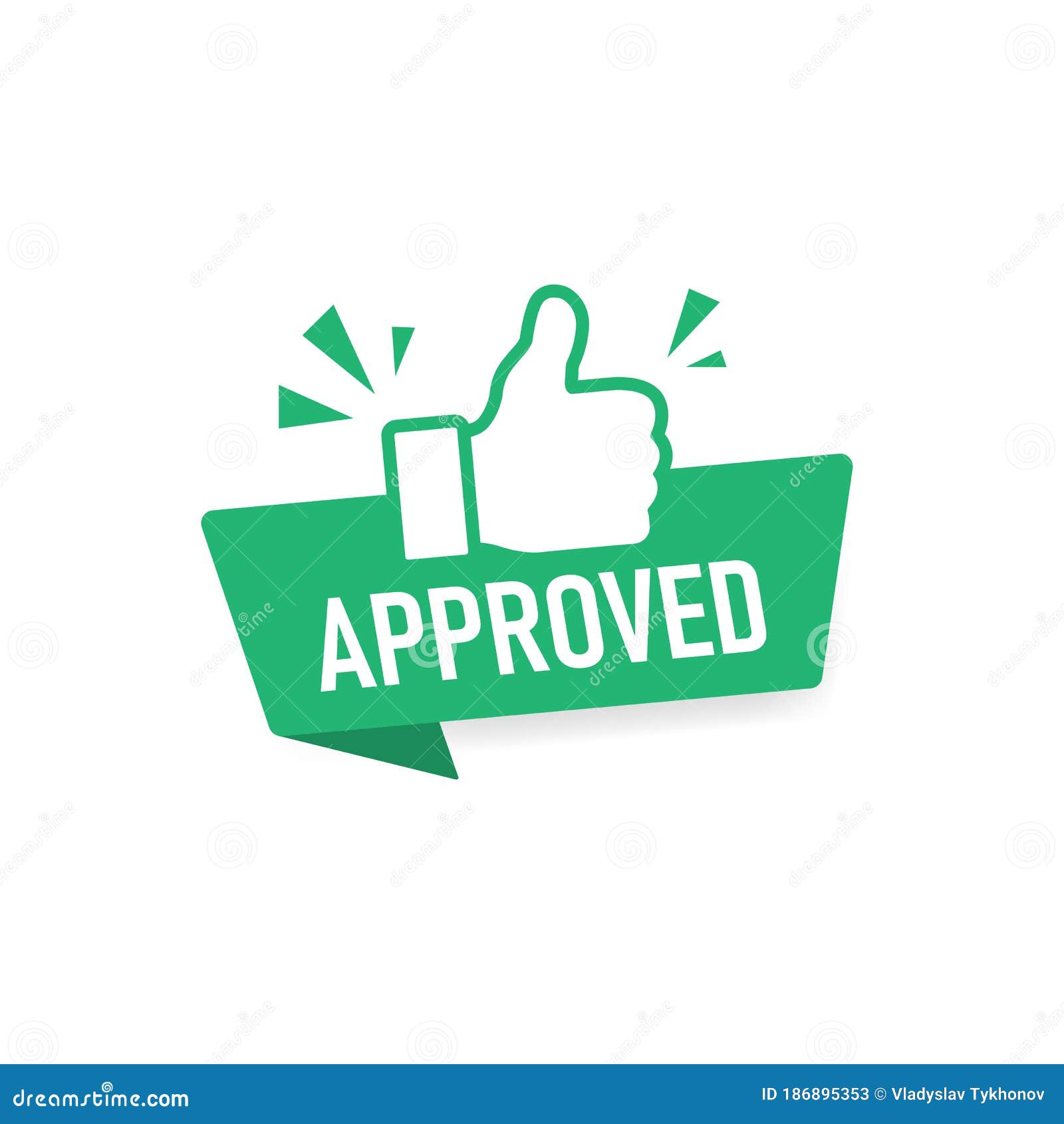 Approved Symbol with Thumb Up. Vector EPS 10 Stock Vector ...
