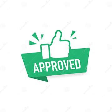 Approved Symbol with Thumb Up. Vector EPS 10 Stock Vector ...