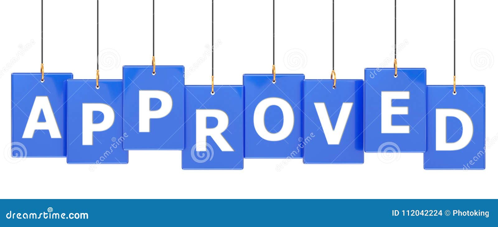 Approved tag banner stock illustration. Illustration of accept - 112042224