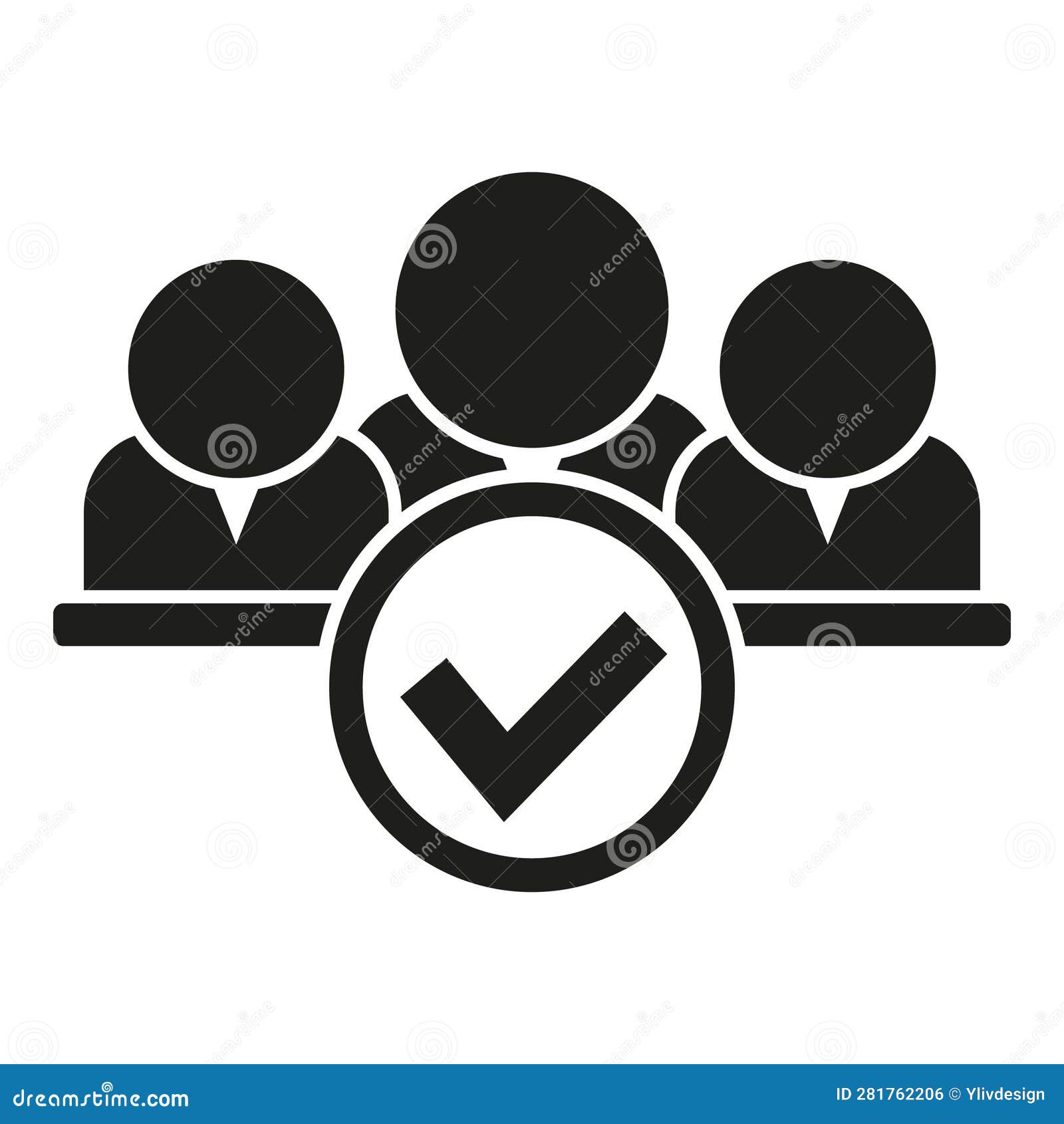 Approved Team Icon Simple Vector. Human Work Stock Vector ...