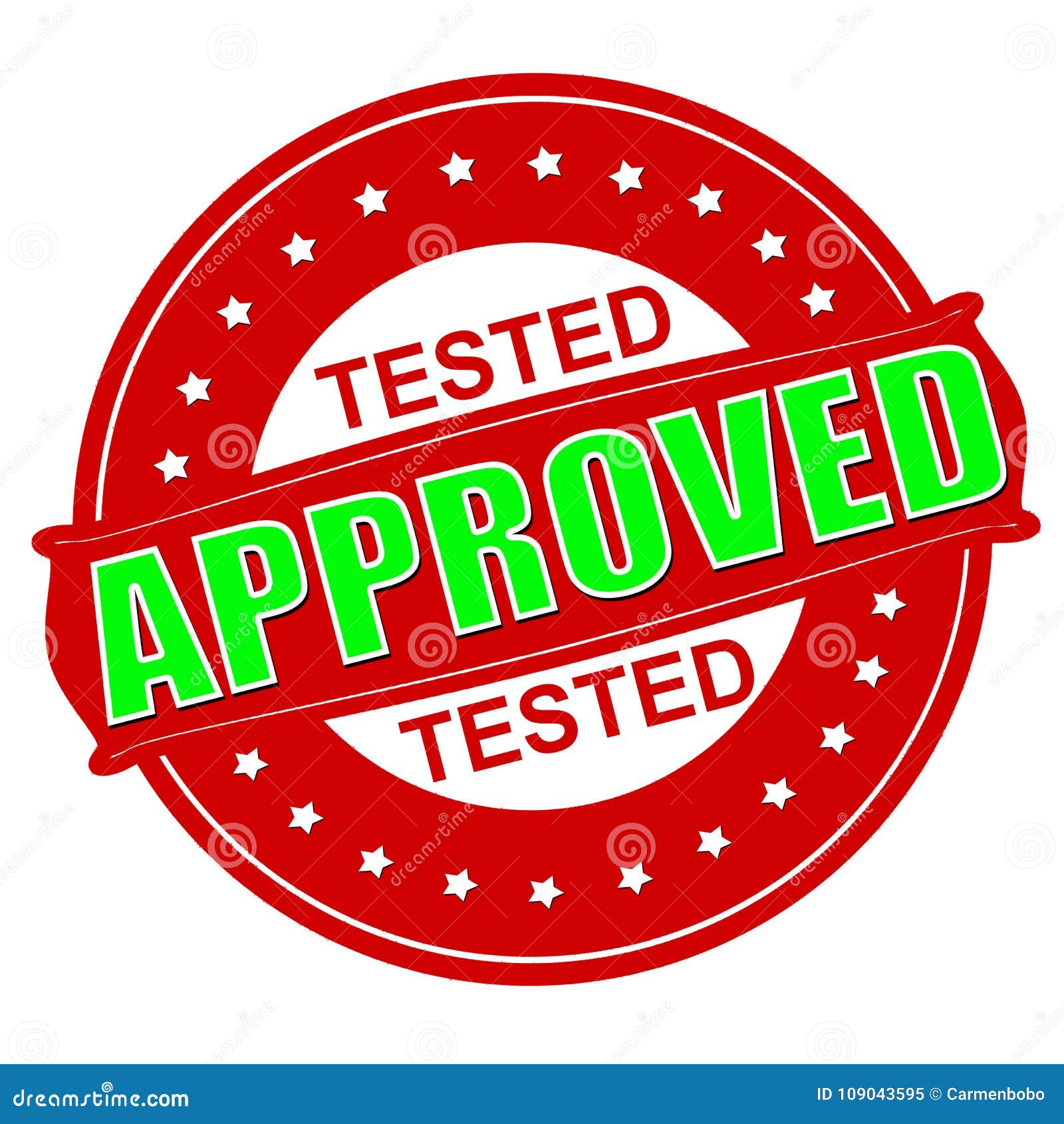 Approved tested stock illustration. Illustration of grunge - 109043595