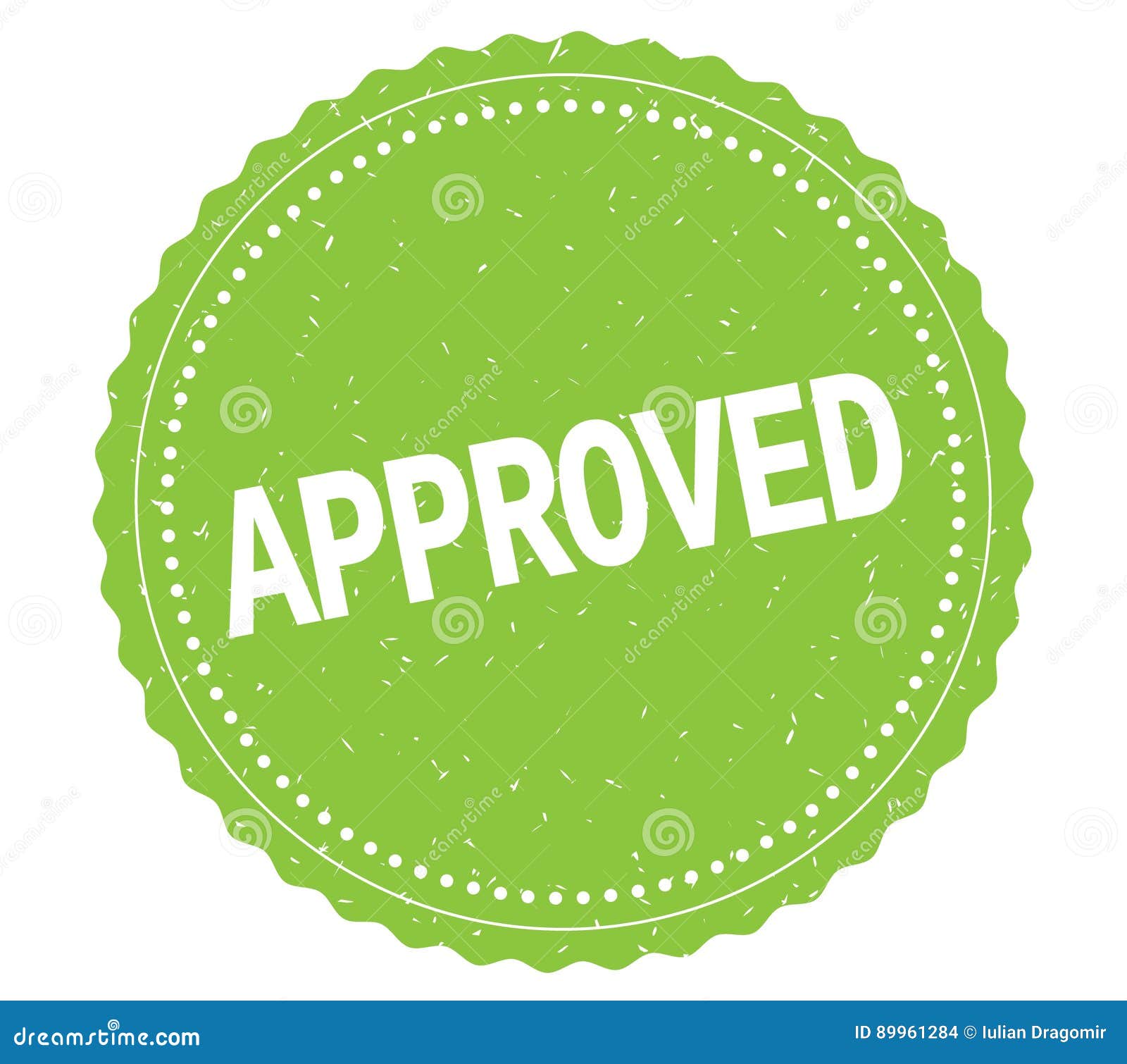 APPROVED Text, on Green Sticker Stamp. Stock Illustration ...