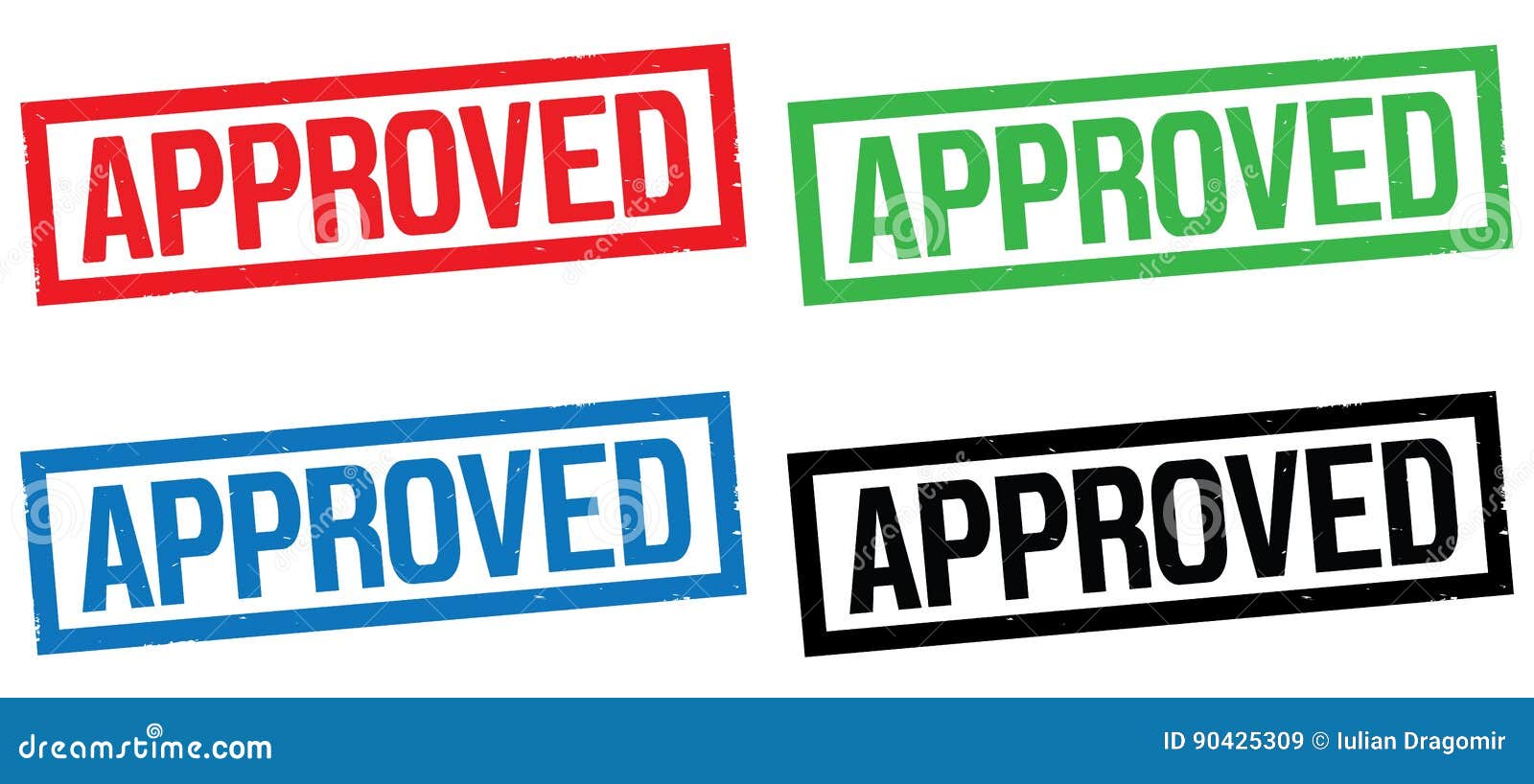 APPROVED Text, on Rectangle Border Stamp Sign. Stock Illustration ...