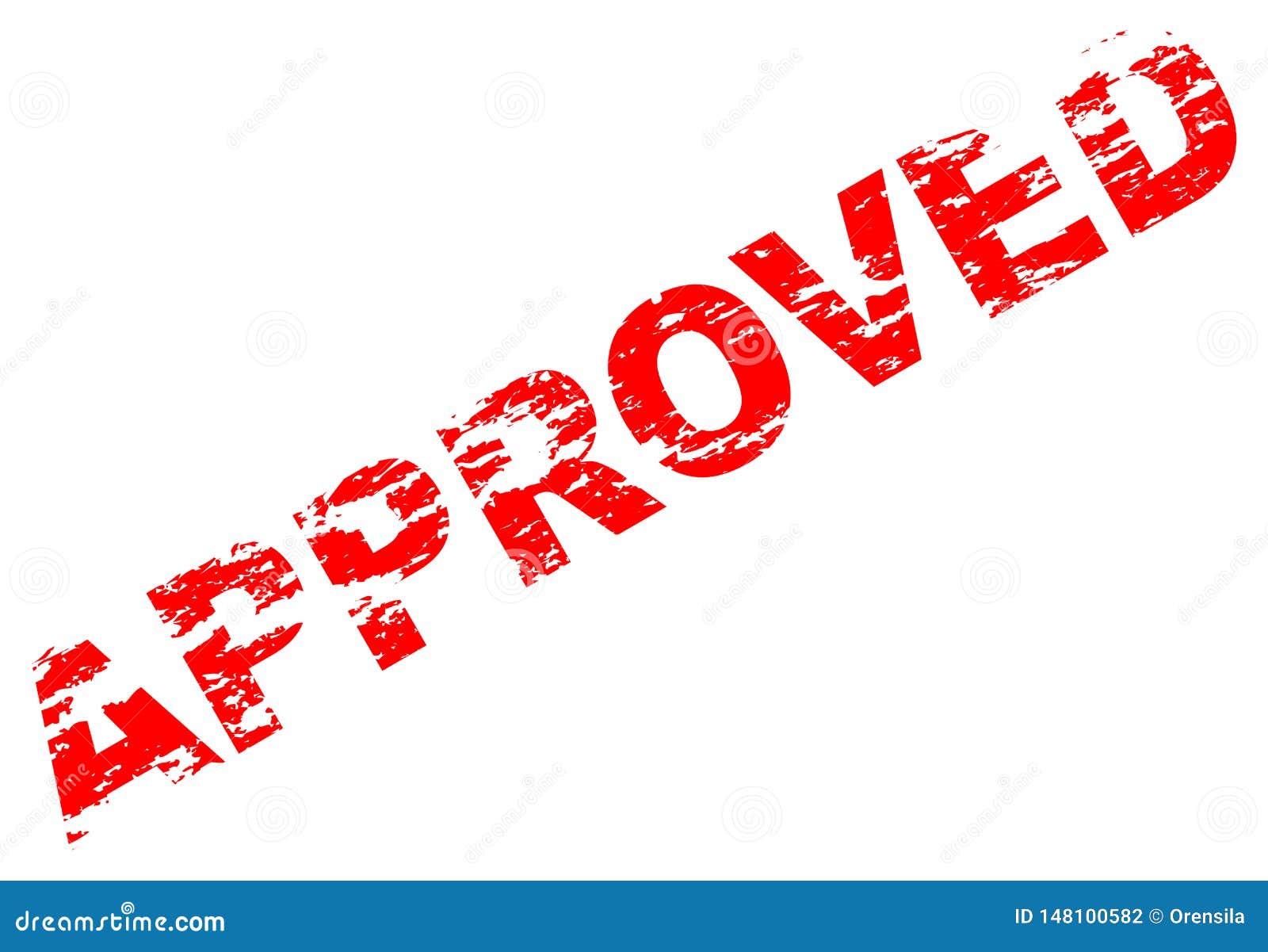 Approved Text Red Print Isolated on White Stock Vector - Illustration ...