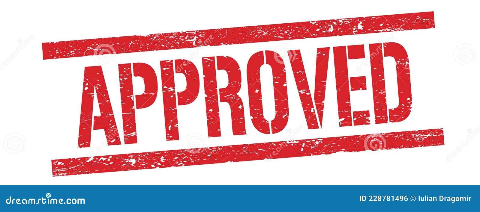 APPROVED Text on Red Vintage Lines Stamp Stock Illustration ...