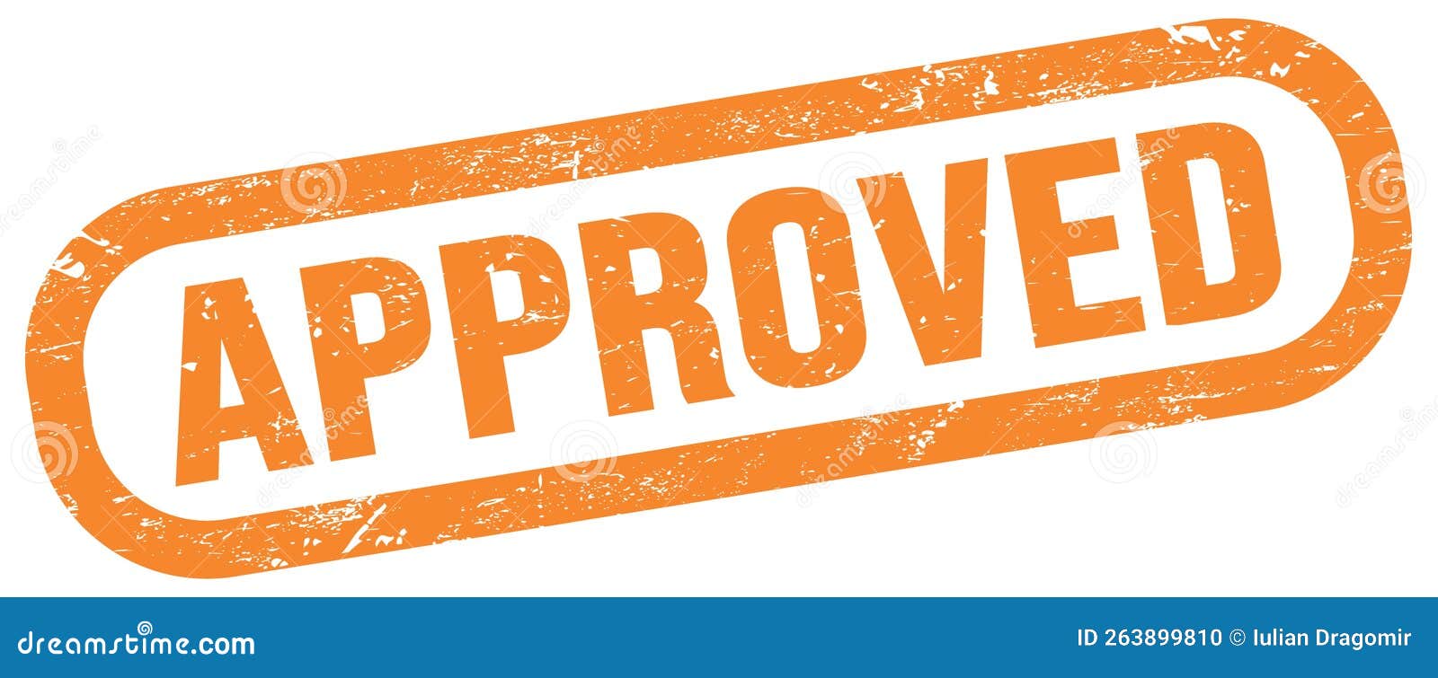 APPROVED, Text Written on Orange Stamp Sign Stock Illustration ...