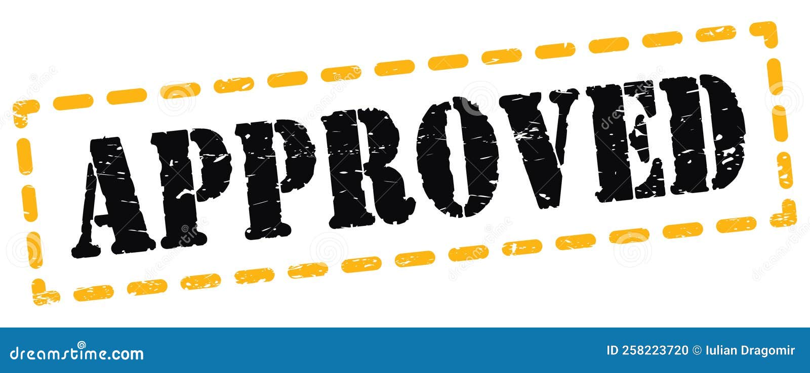 APPROVED Text Written on Yellow-black Stamp Sign Stock Illustration ...