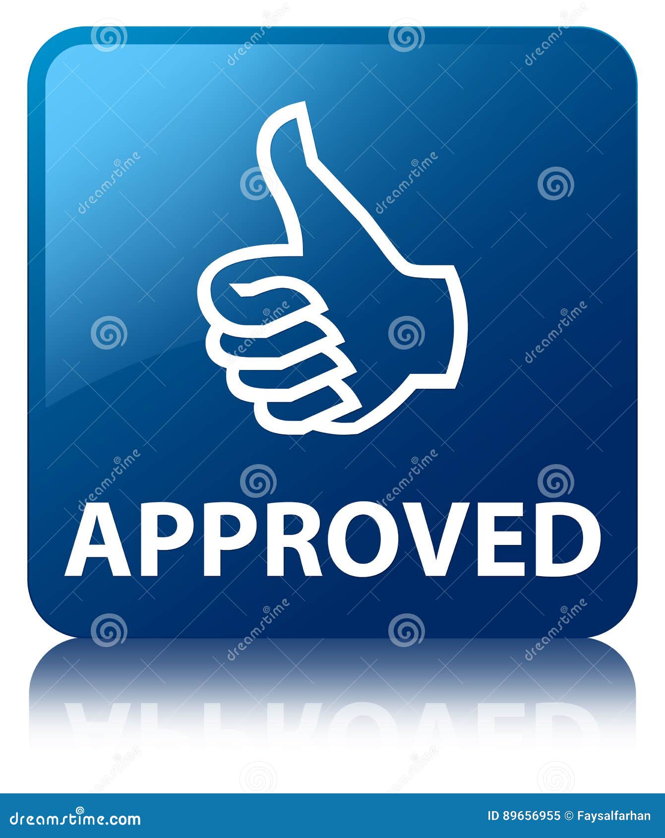 Approve Button Blue