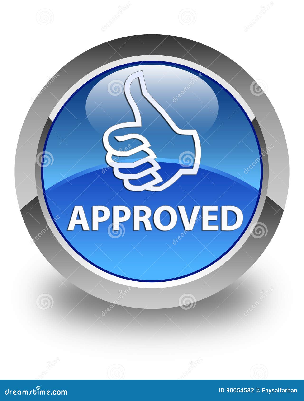 Approve Button Blue