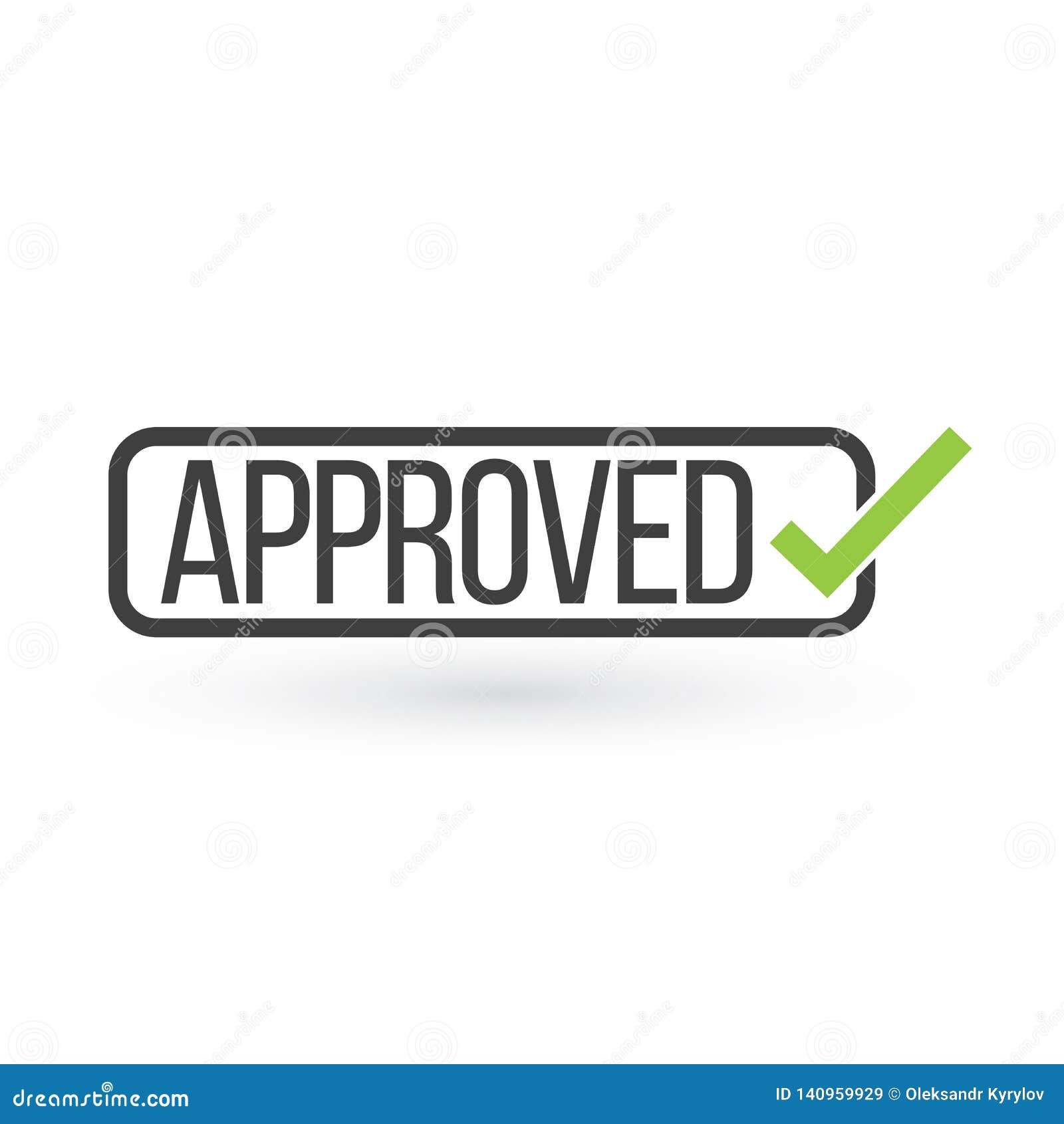 Approved Tick Stamp, Button or Badge with Green Tick or Checkmark ...