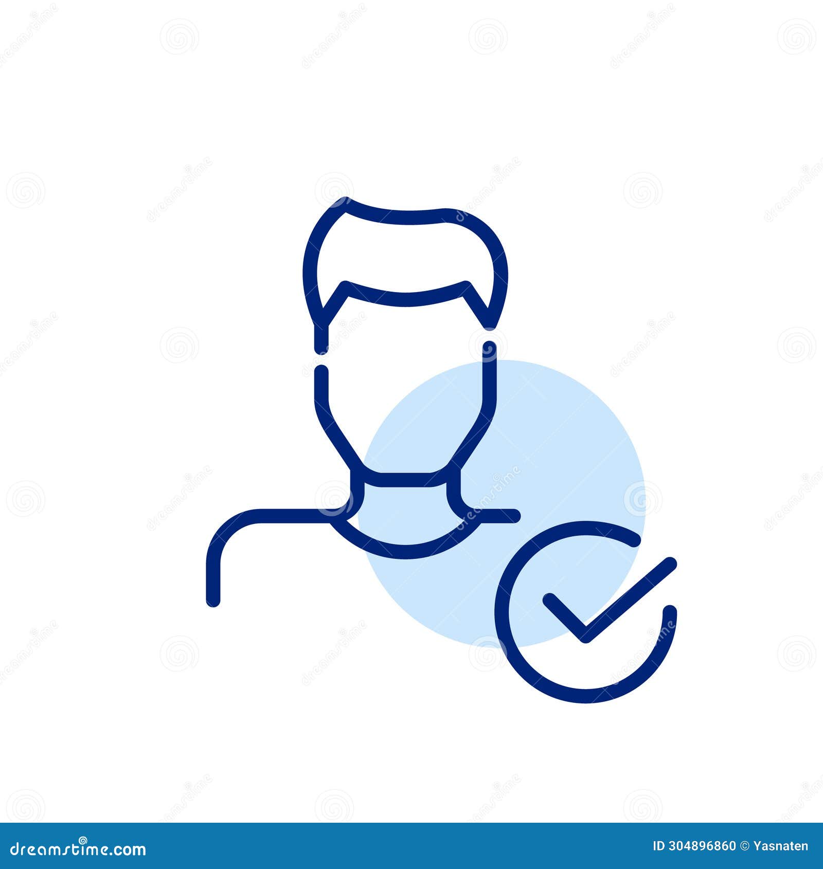 Approved User Icon. Happy Female User Icon With A Checkmark, Indicating ...