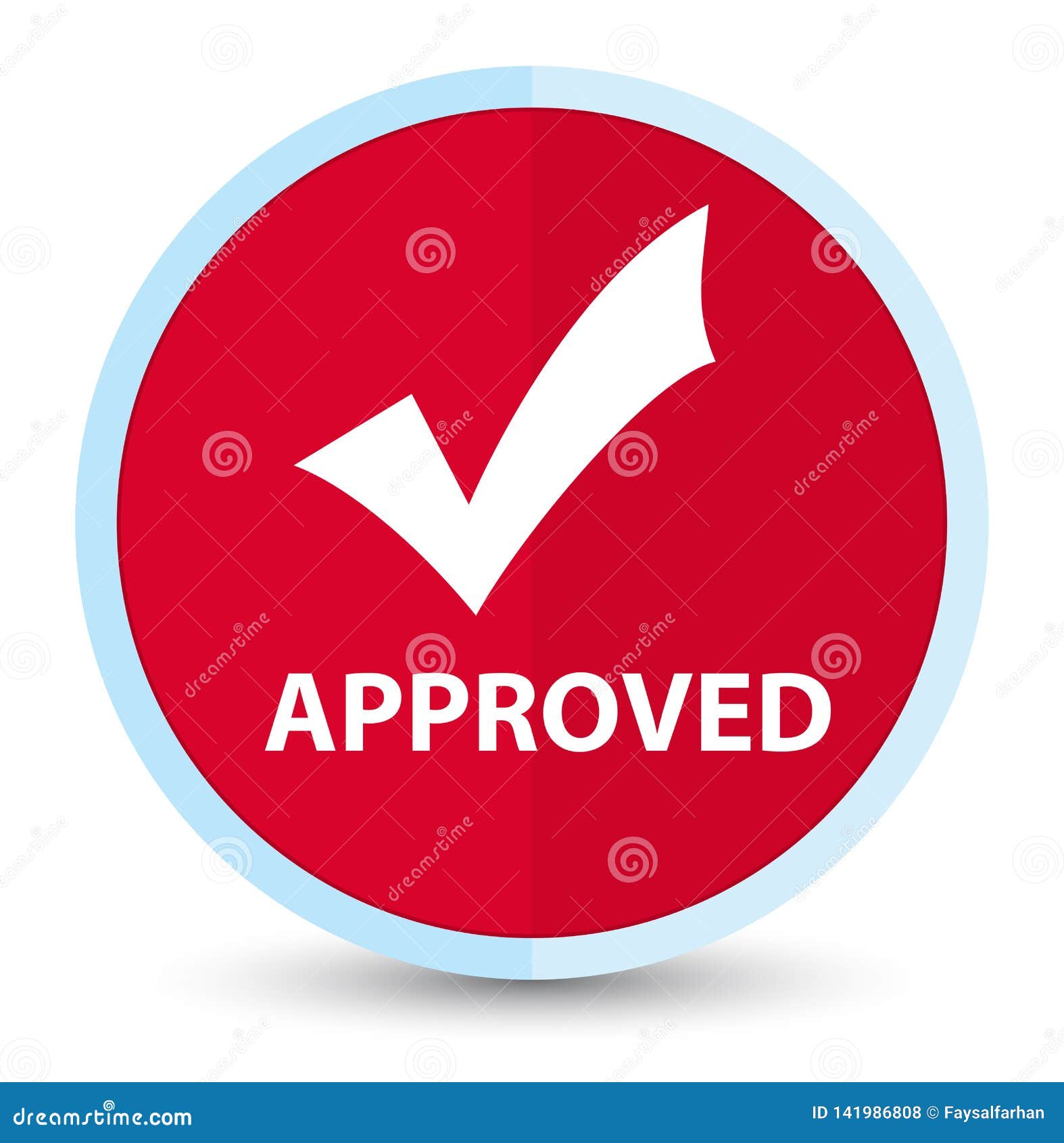 Approved (validate Icon) Elegant Green Round Button Stock Illustration ...