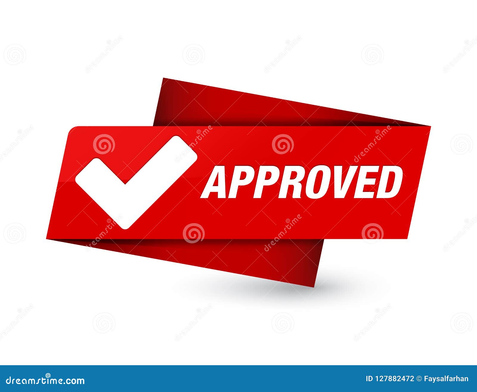 Approved (validate Icon) Premium Red Tag Sign Stock Illustration ...