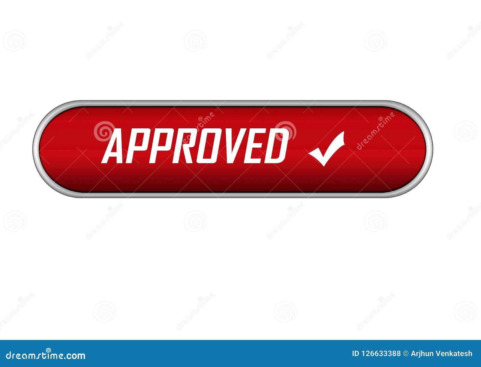 Approved Web Button Appropriator, Approving Isolated Stock Illustration ...