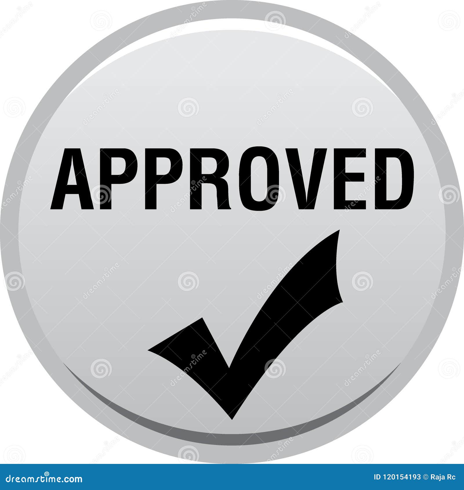Approved web button stock vector. Illustration of approbatory - 120154193
