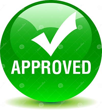 Approved web button stock vector. Illustration of clipart - 120154779