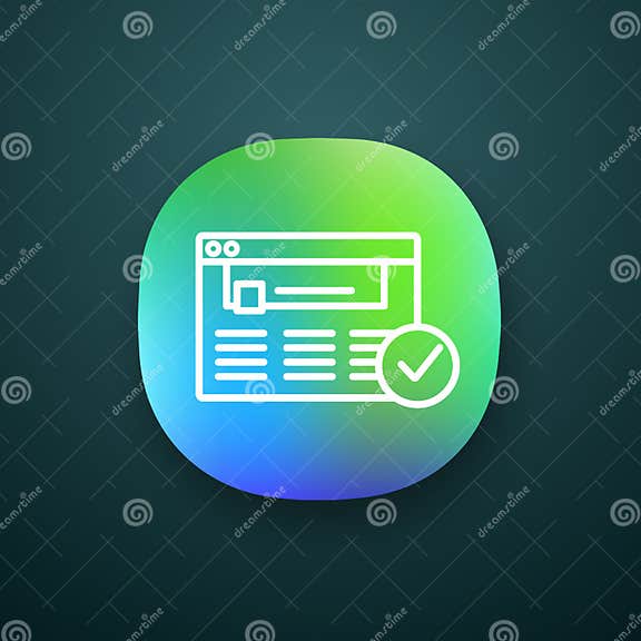 Approved website app icon stock vector. Illustration of account - 175558228
