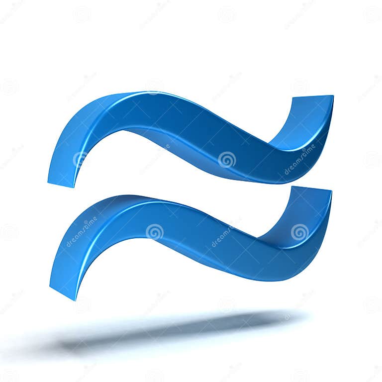 Approximately Equal Math Symbol. Stock Illustration - Illustration of ...