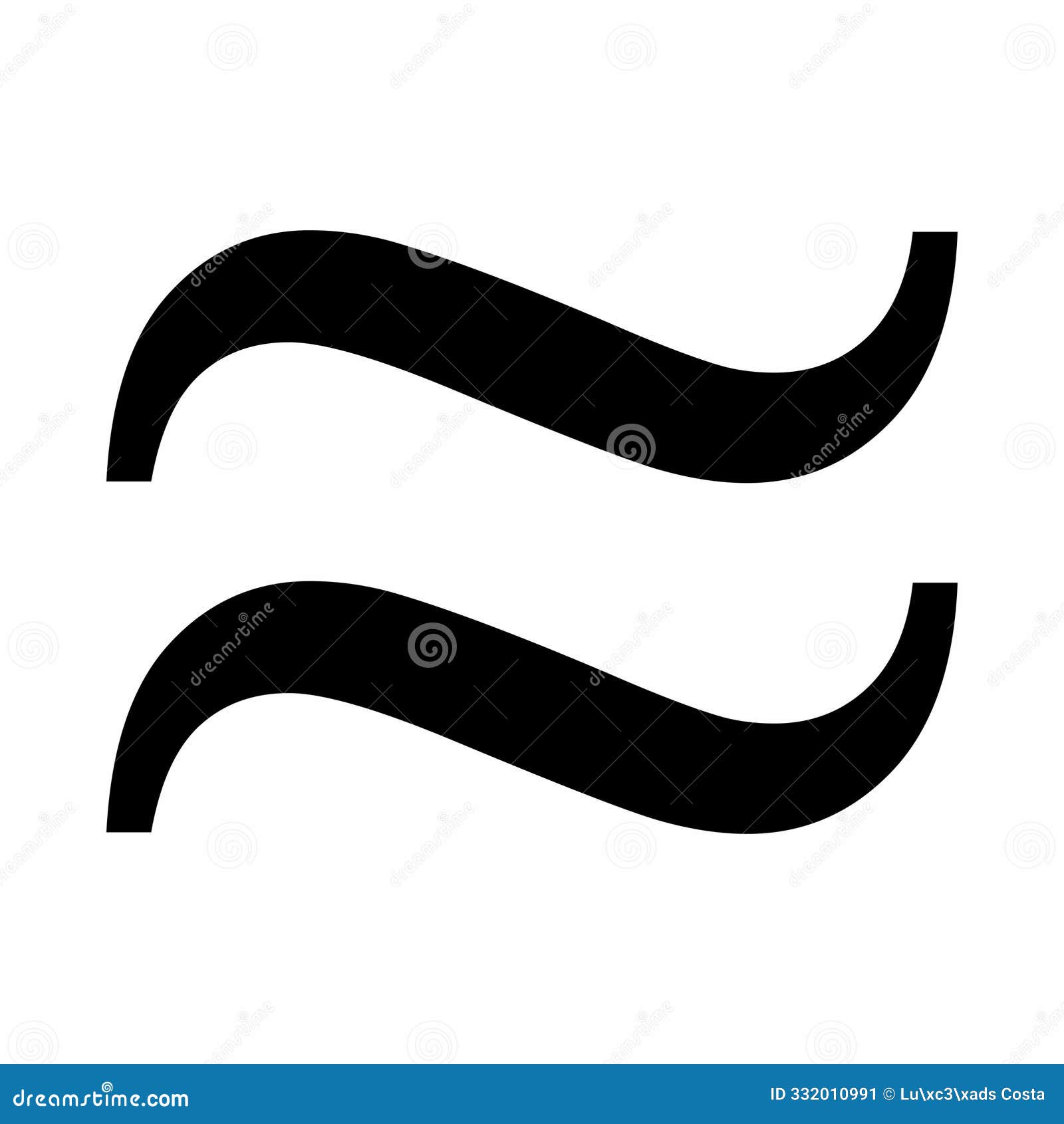 Approximately Equal Symbol Icon Of 3 Types Color, Black And White ...