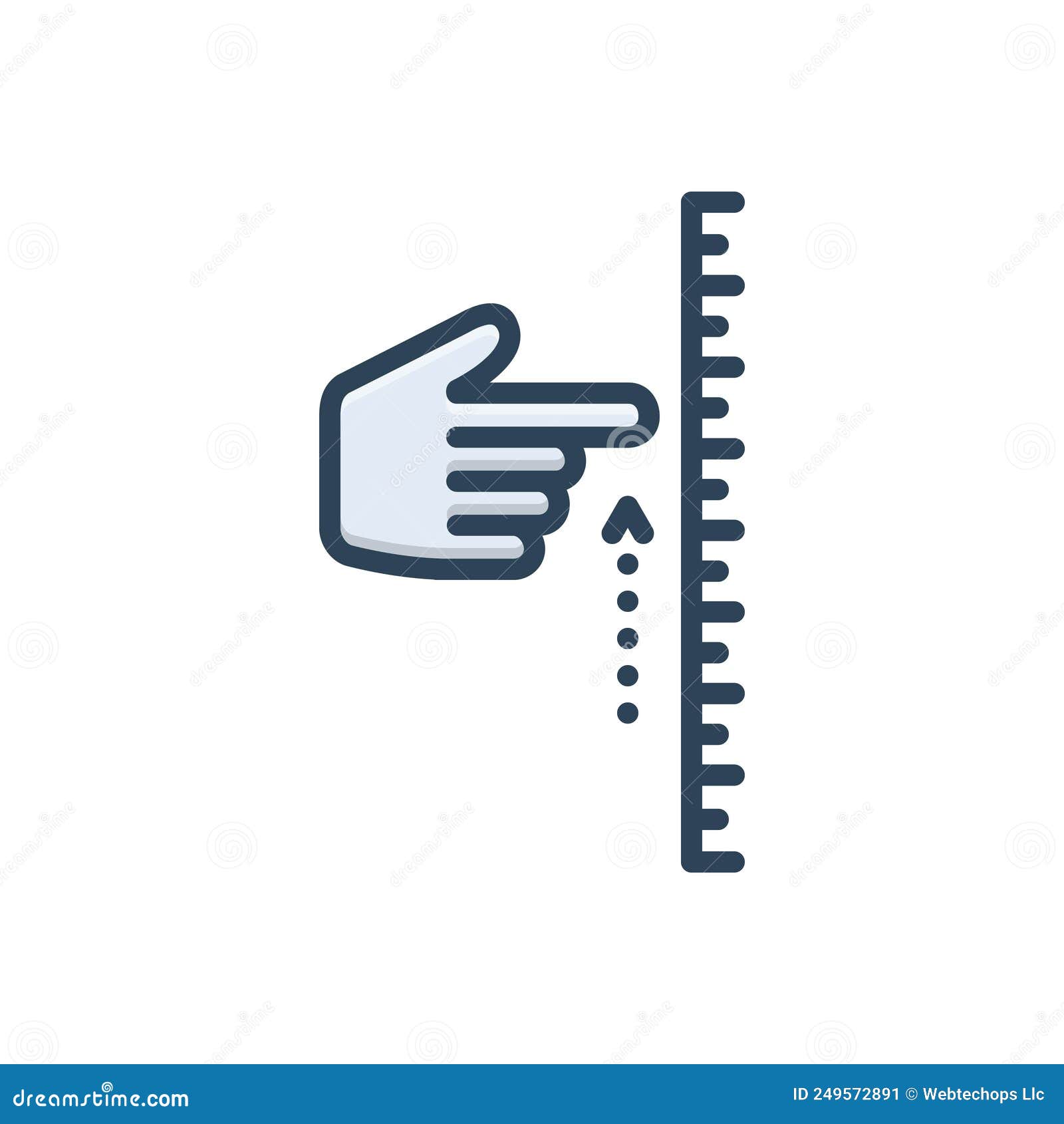 Color Illustration Icon for Approximately, almost and Measurement Stock ...