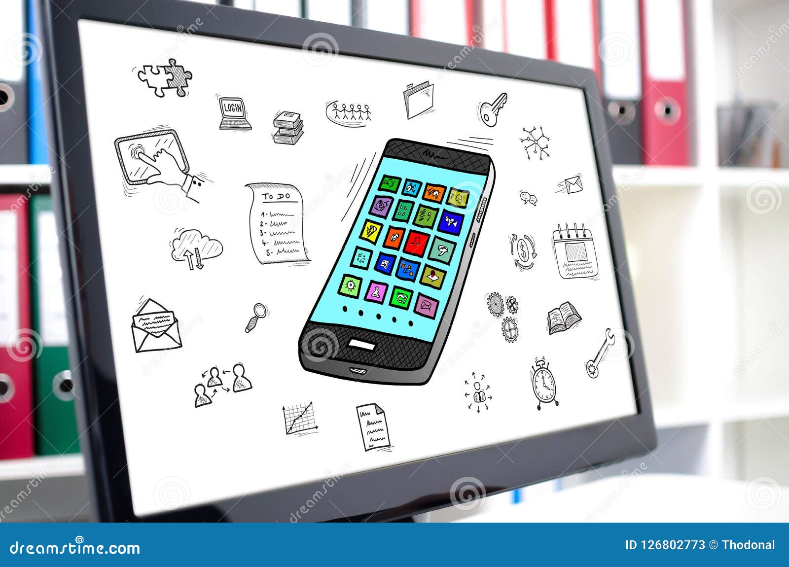 Apps Concept on a Computer Screen Stock Image - Image of apps, screen ...
