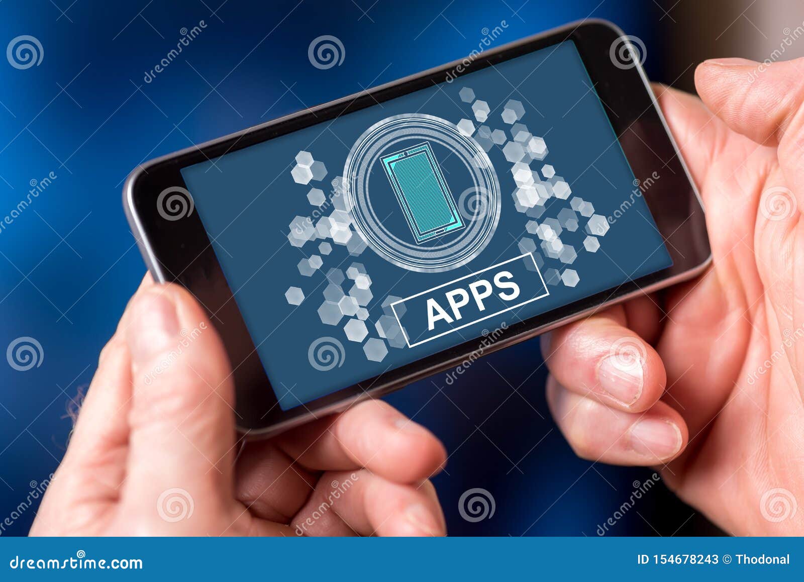 Apps Concept on a Smartphone Stock Image - Image of interface ...