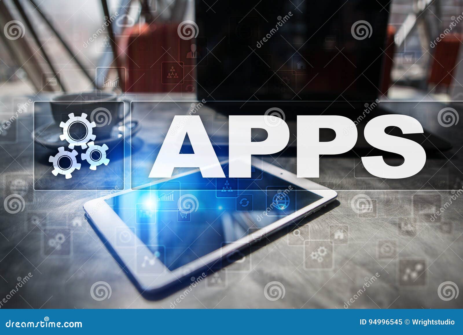 Apps Development Concept. Business and Internet Technology. Stock Image ...