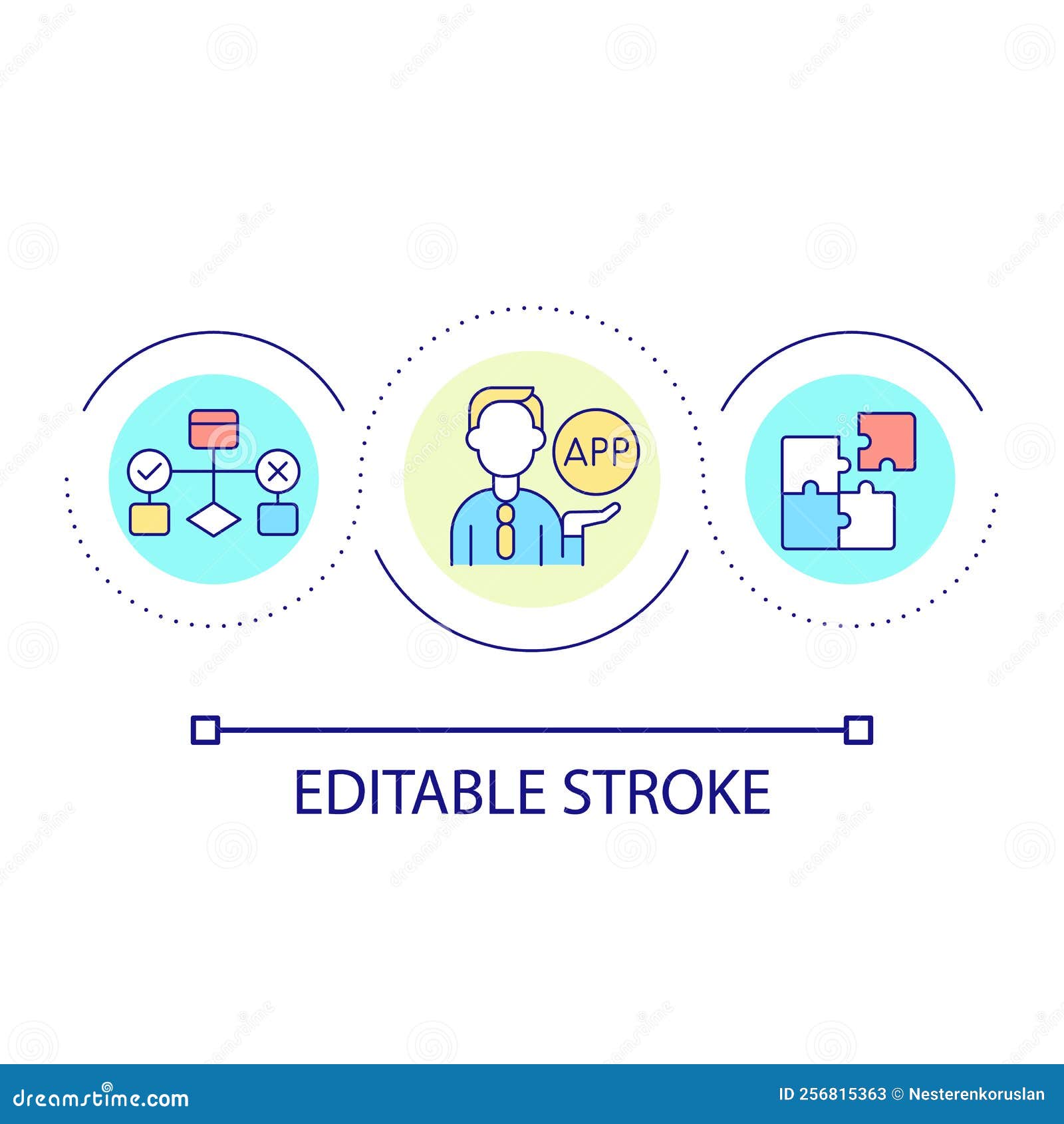 Apps Development Loop Concept Icon Stock Vector - Illustration of ...