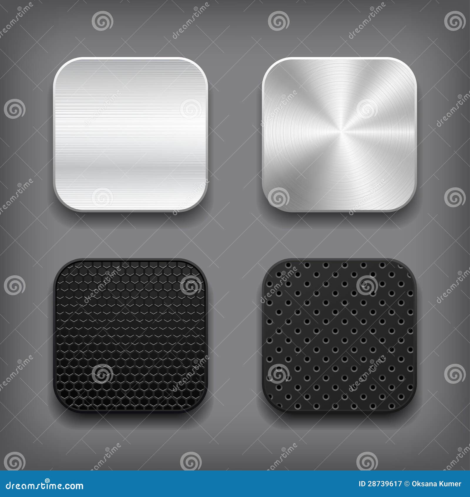 Apps Metal Icon Set. Vector Illustration | CartoonDealer.com #30568244