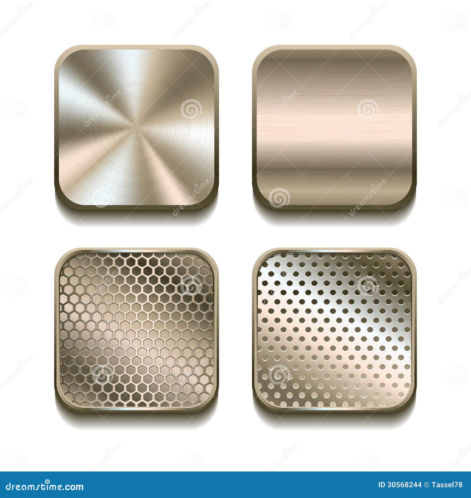 Apps Metal Icon Set. Vector Illustration | CartoonDealer.com #30568244
