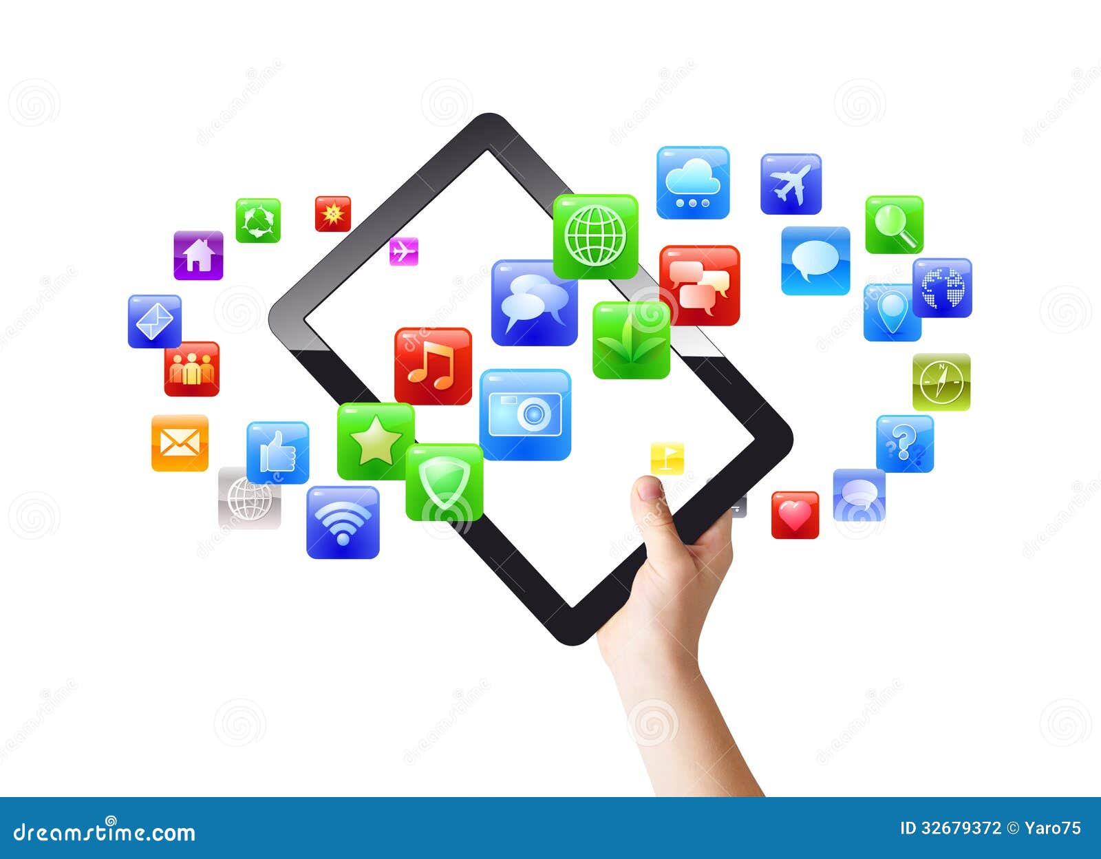 Apps & pad stock photo. Image of icons, apps, information - 32679372