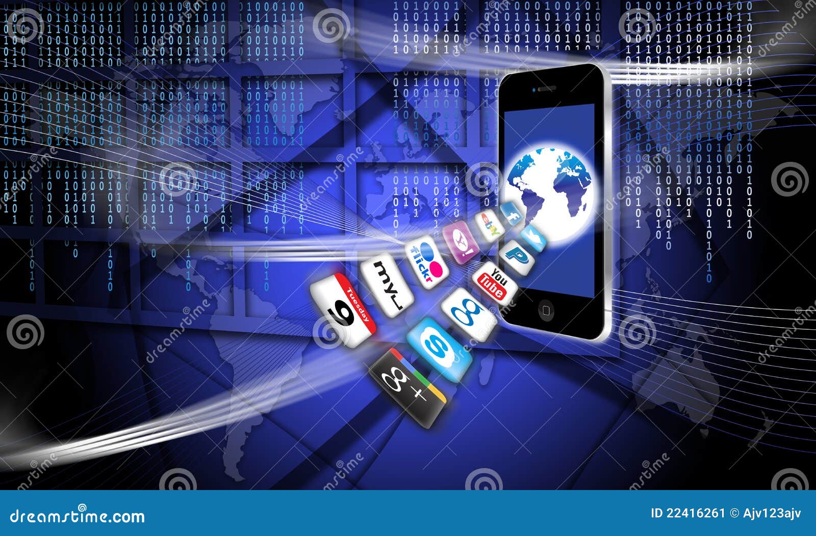Apps on a Secure Mobile Wireless Network Editorial Photo - Illustration ...