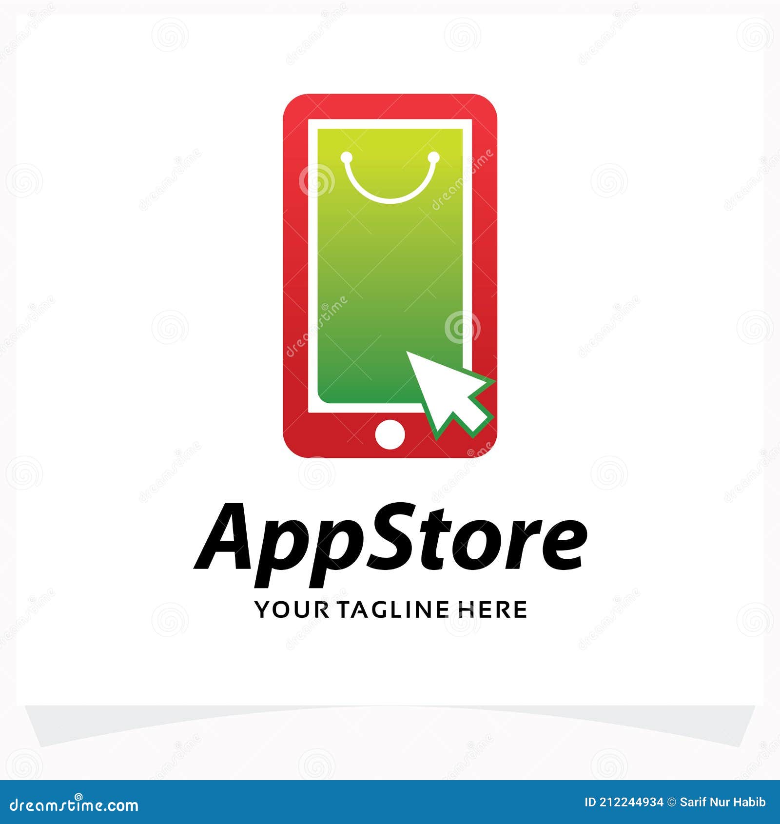 Apps Store Click Logo Template Design Template Stock Vector ...